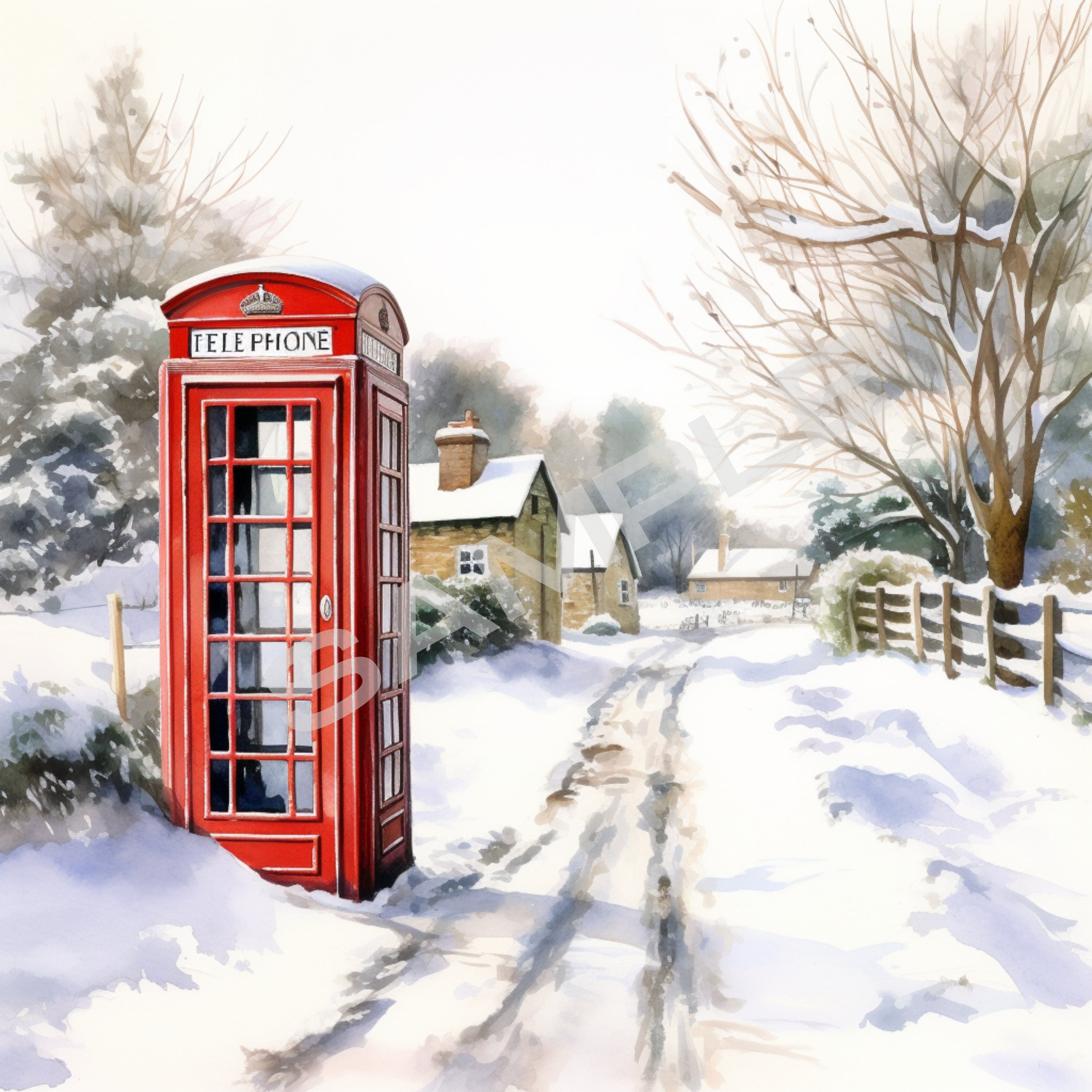 Christmas Countryside Clipart 15 High Quality Pngs, Digital Download ...