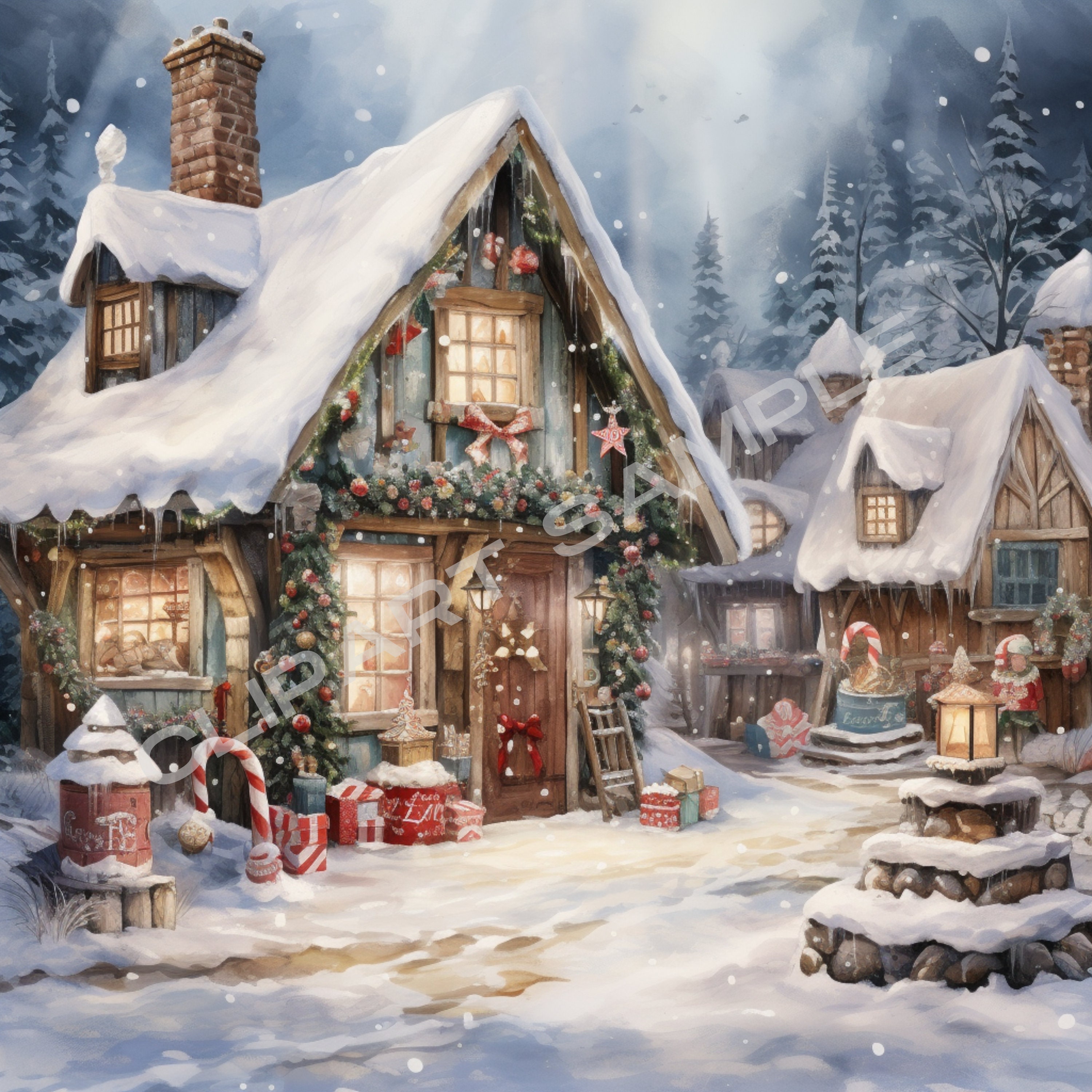 Christmas Clipart 21 High Quality Pngs, Digital Download, Commercial ...