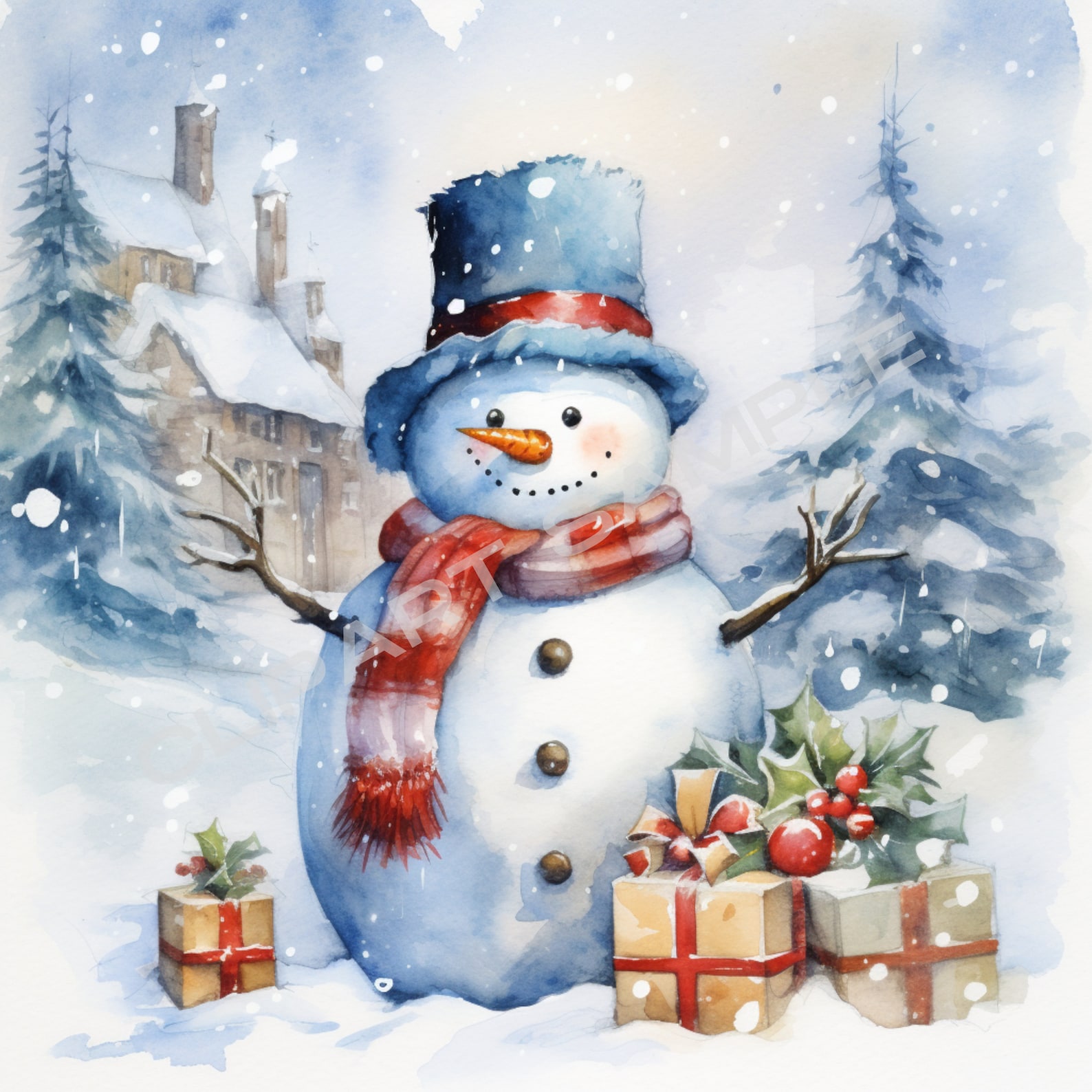 Christmas Snowmen Clipart 21 High Quality Pngs, Digital Download ...