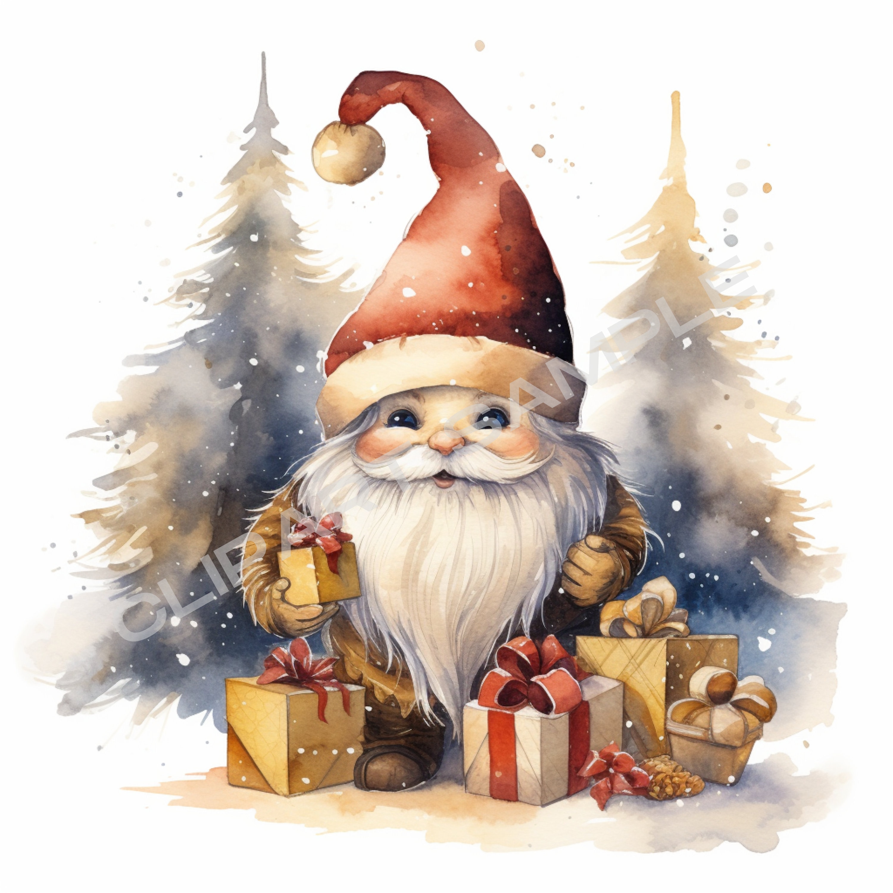 Christmas Gnomes Clipart 21 High Quality Pngs, Digital Download ...