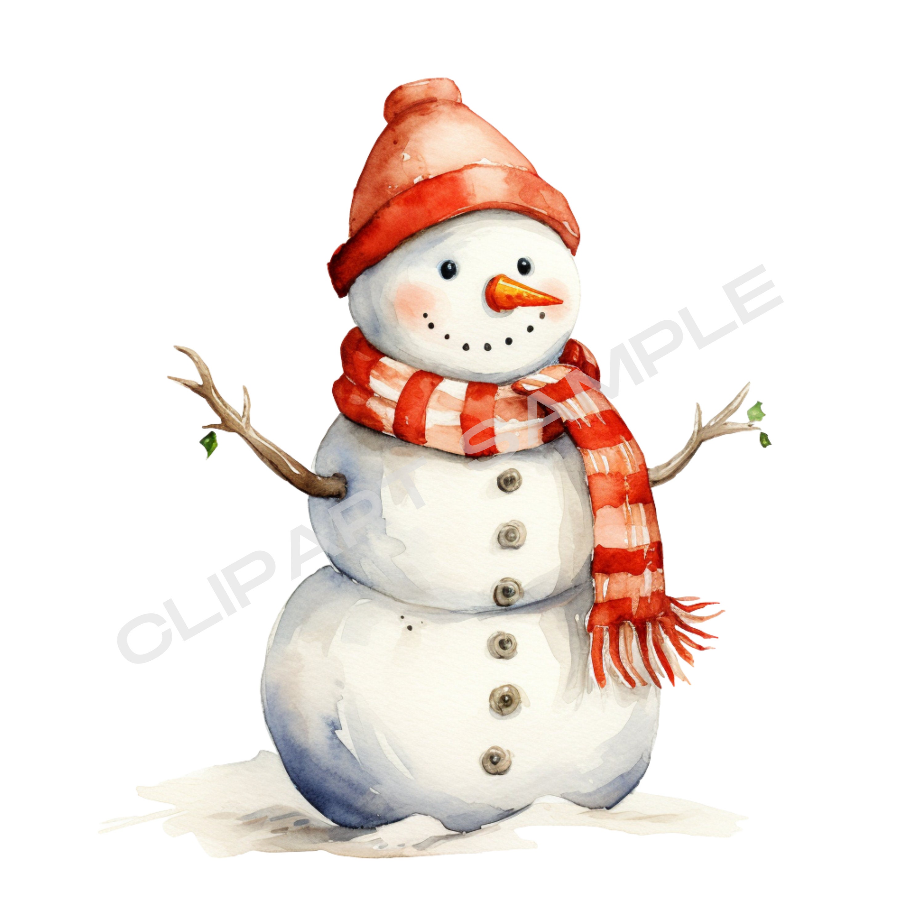 Christmas Snowmen Clipart 22 High Quality Pngs, Digital Download ...