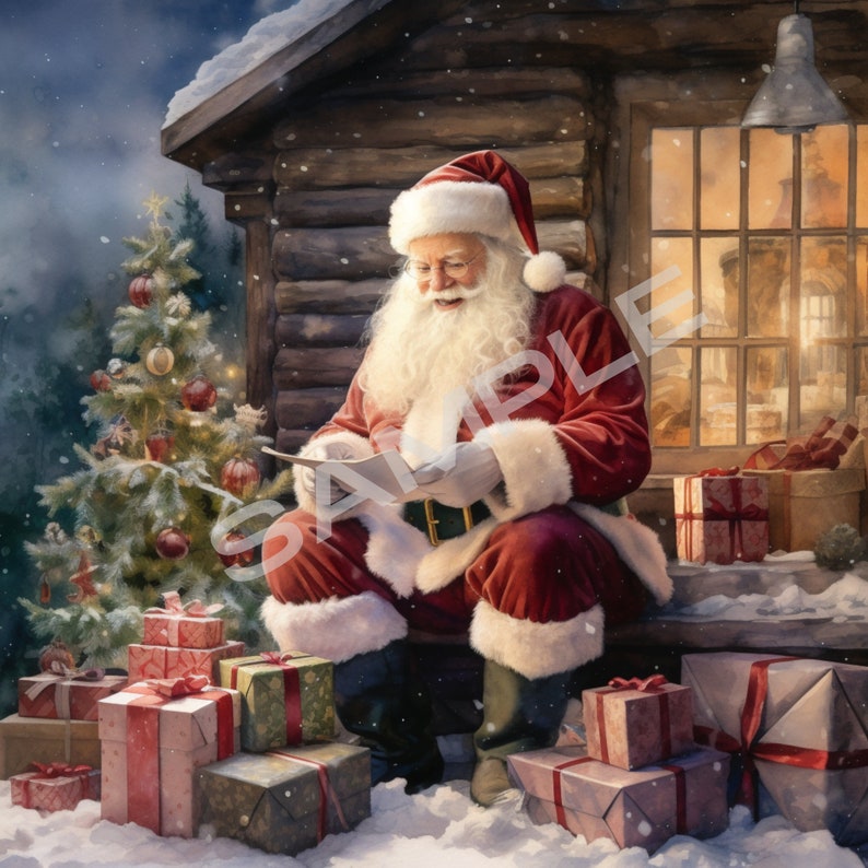 Father Christmas Clipart 18 High Quality Pngs Digital - Etsy