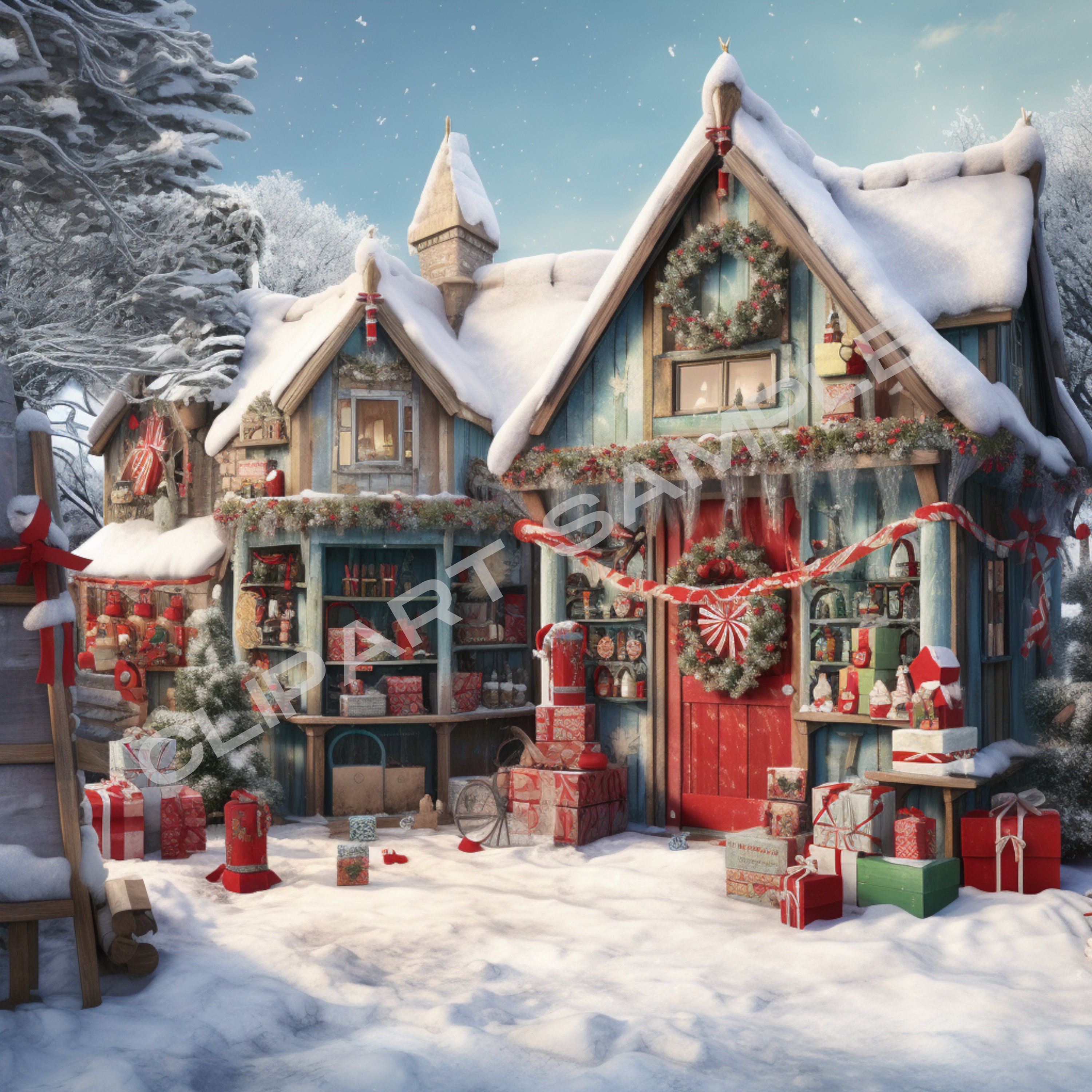 Christmas Clipart 21 High Quality Pngs, Digital Download, Commercial ...