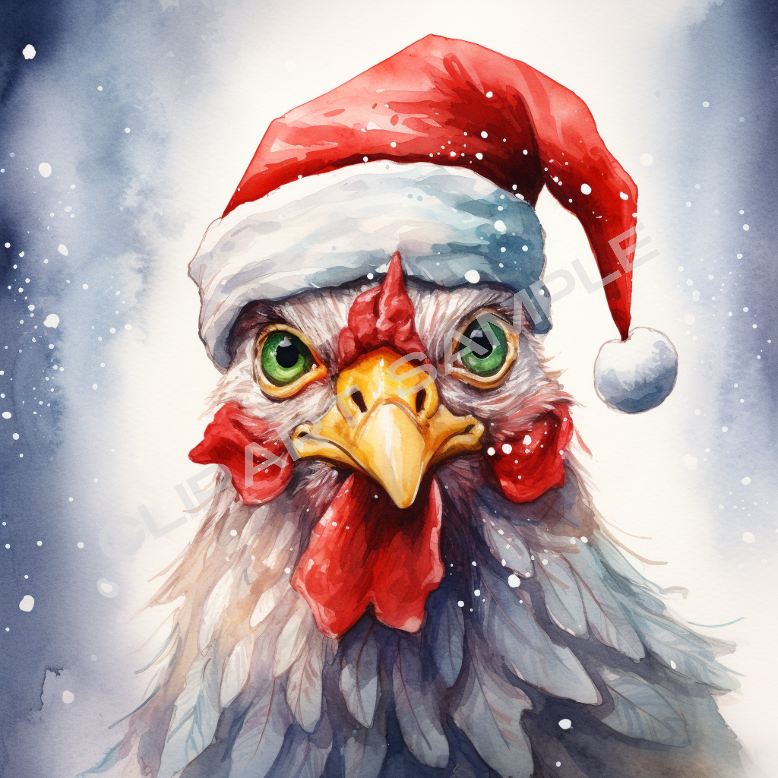 Christmas Chickens Clipart 22 High Quality Pngs, Digital Download ...