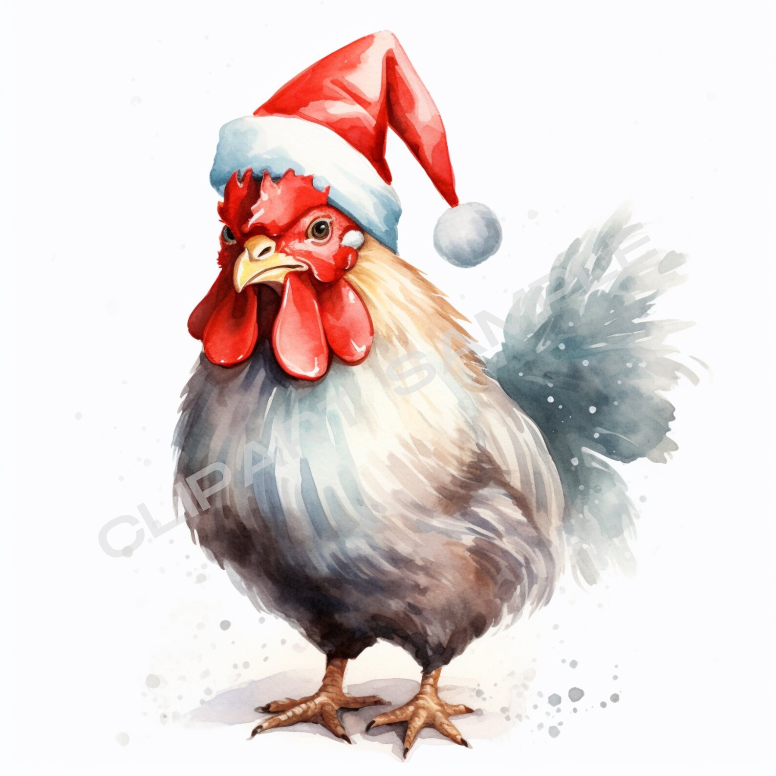 Christmas Chickens Clipart 22 High Quality Pngs, Digital Download ...