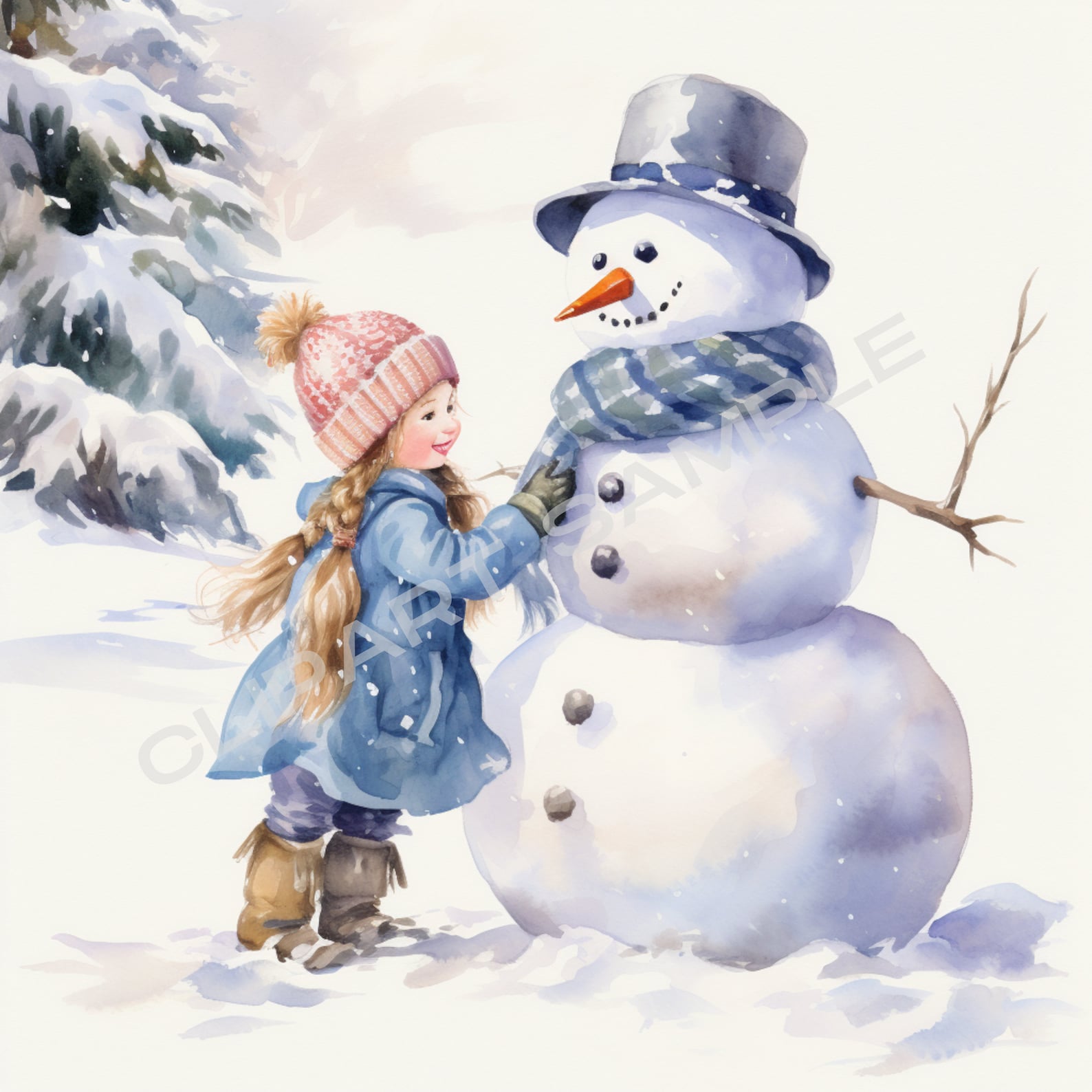 Christmas Snowmen Clipart 21 High Quality Pngs, Digital Download ...
