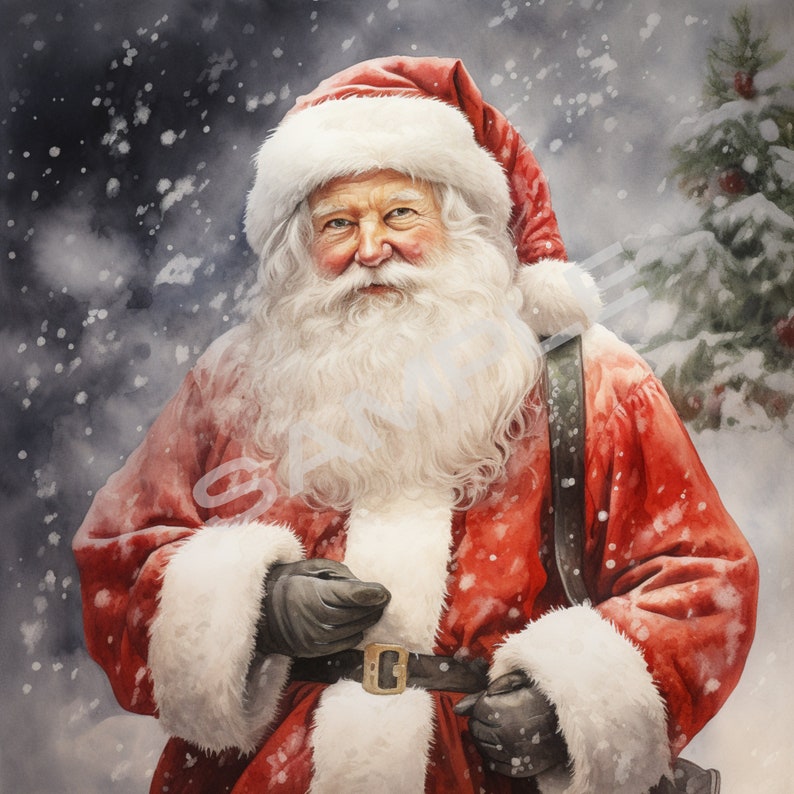 Father Christmas Clipart 18 High Quality Pngs Digital - Etsy