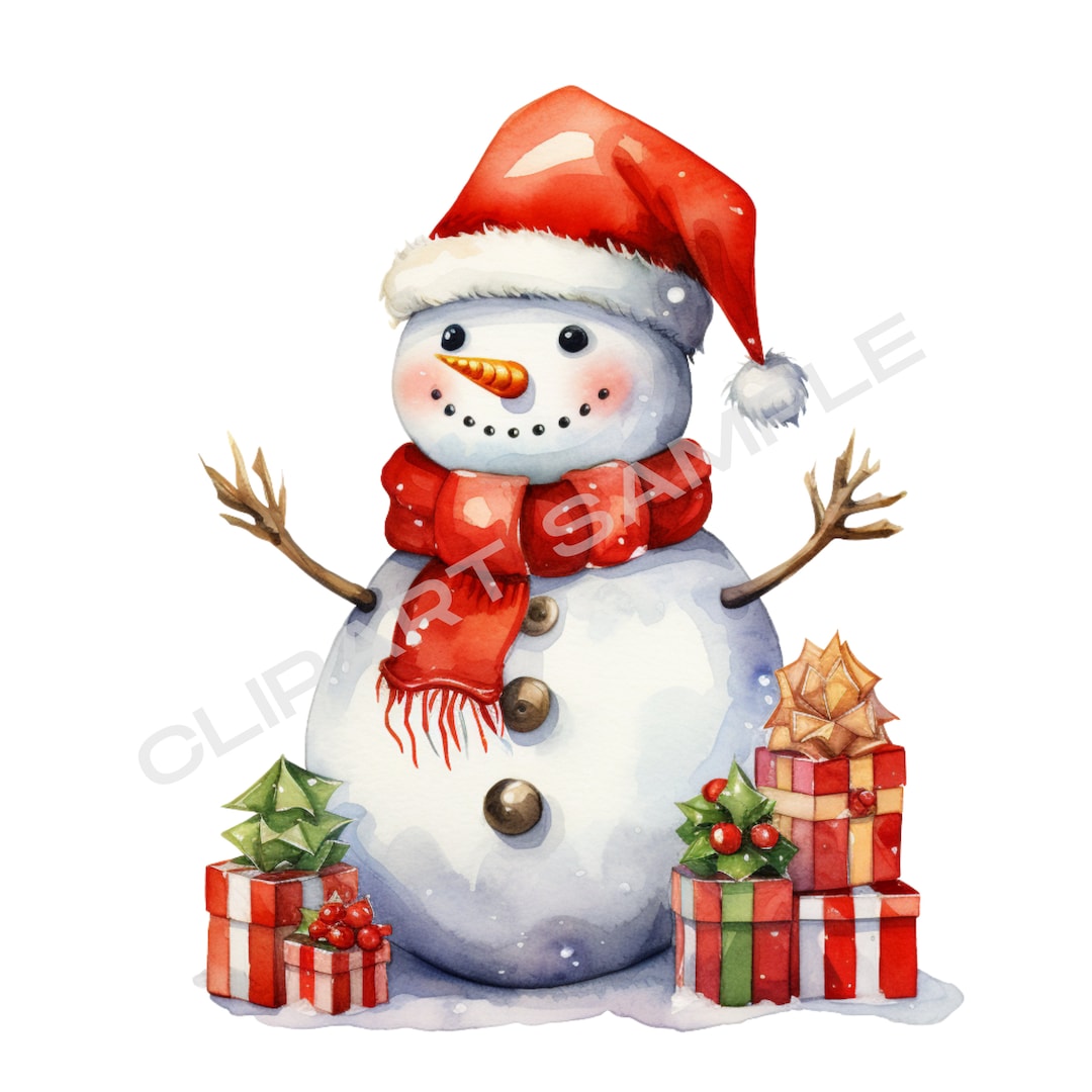 Christmas Snowmen Clipart 22 High Quality Pngs, Digital Download ...