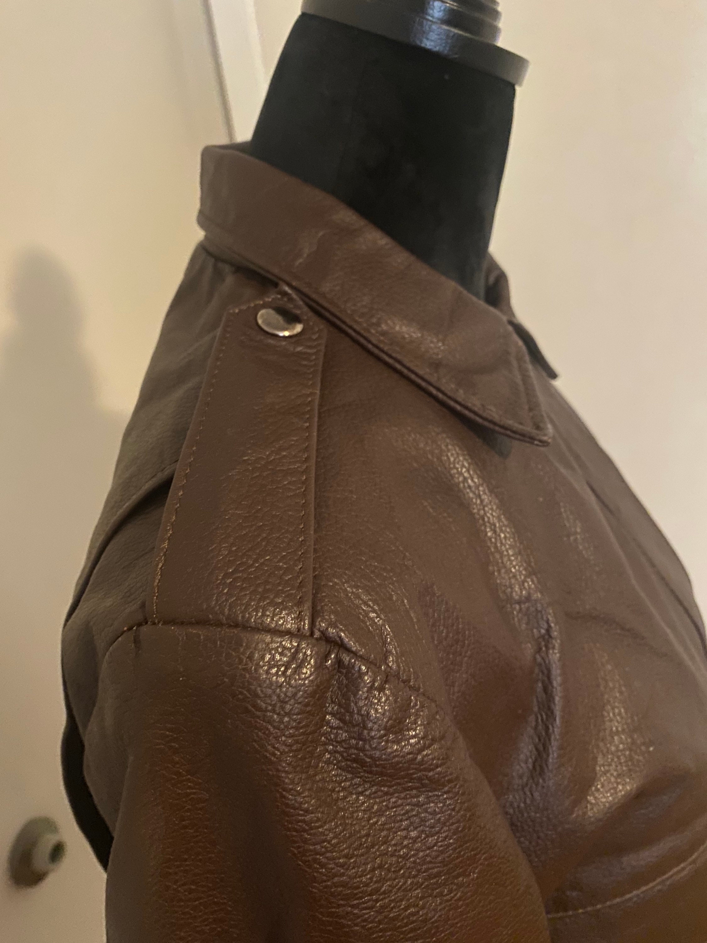 50s/40s Bomber Style Leather Jacket Mens Small - Etsy UK