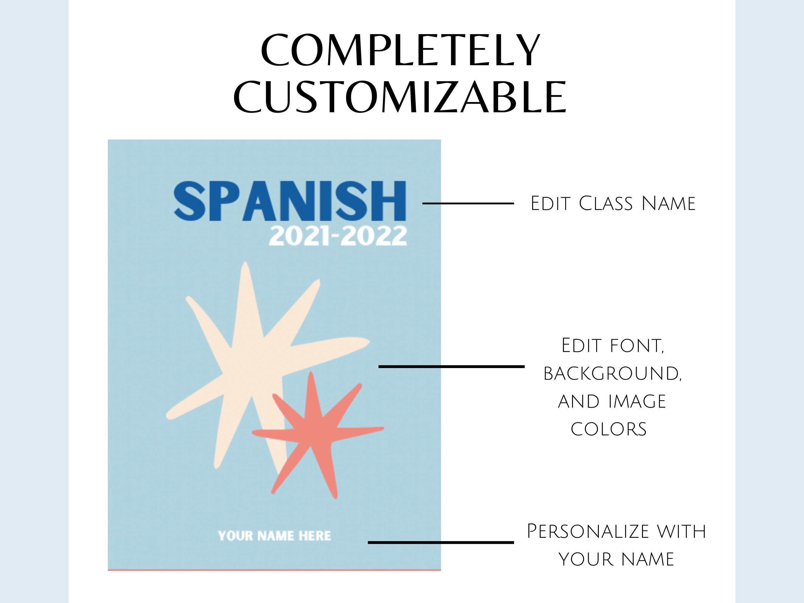 Editable Binder Cover Template Minimal Abstract Simple - Etsy