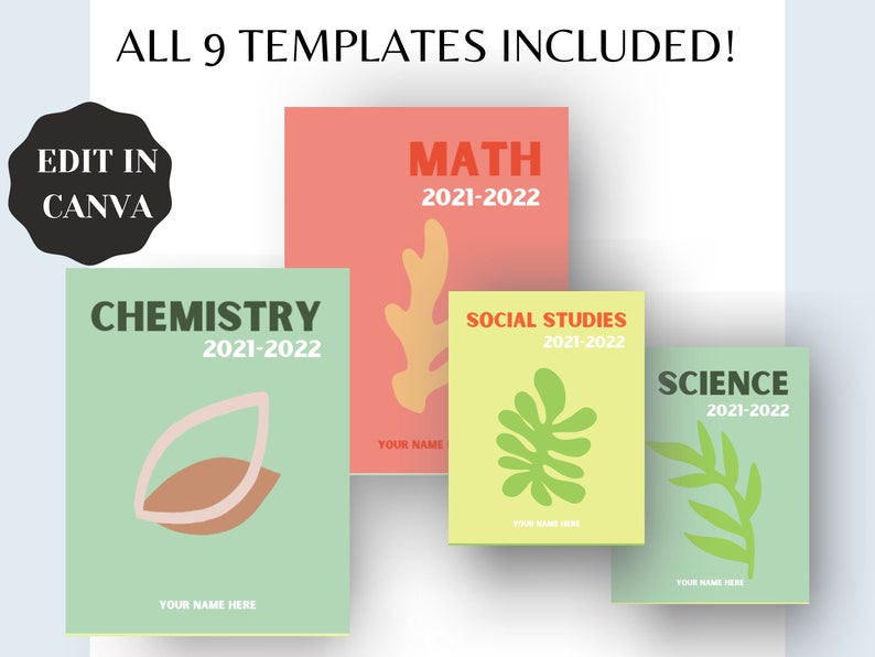 Editable Binder Cover Template Minimal Abstract Simple - Etsy