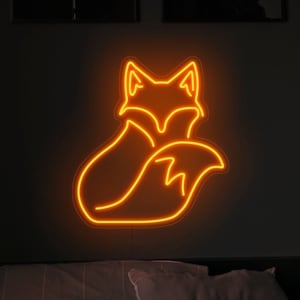 Fox Neon Sign,fox Led Sign,fox Light Sign,fox Wall Decor,fox Wall Art ...