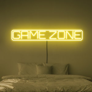 Game Zone Led Sign, Game Zone Neon Sign, Game Zone Sign, Game Room Neon ...
