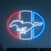 Mustang Neon Sign, Mustang Logo, Mustang Led Sign, Garage Neon Sign ...
