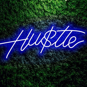 Hustle Neon Sign, Custom Neon Signs, Neon Lights, Led Neon Sign, Neon ...