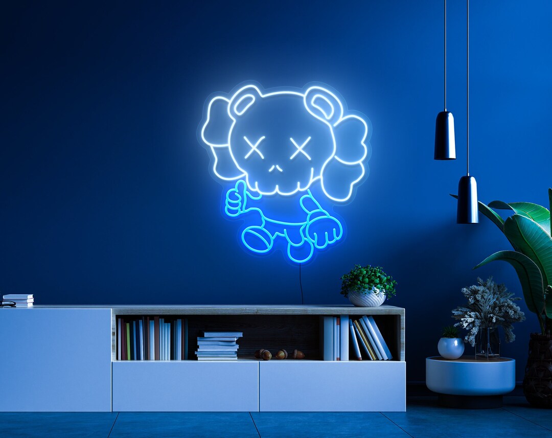 Kaw Neon Sign Kaw Led Sign Kaws Sign Kaws Neon Light Kaws - Etsy
