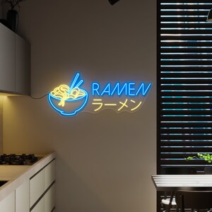 Ramen Bowl Neon Sign, Custom Japanese Noodles Restaurant Neon Light ...