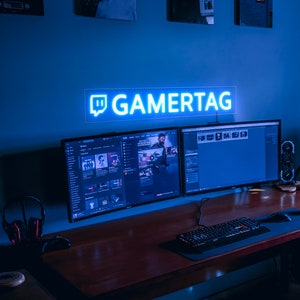 Personalized Username Neon Sign,custom Gamer Tag Sign,custom Username ...