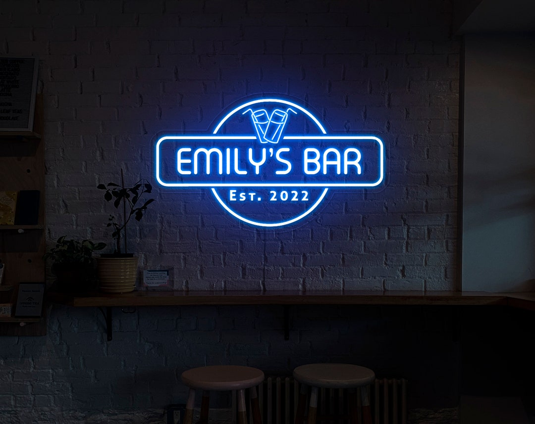 Neon Bar Sign Custom, Personalized Bar Sign Light, Bar Light up Sign ...