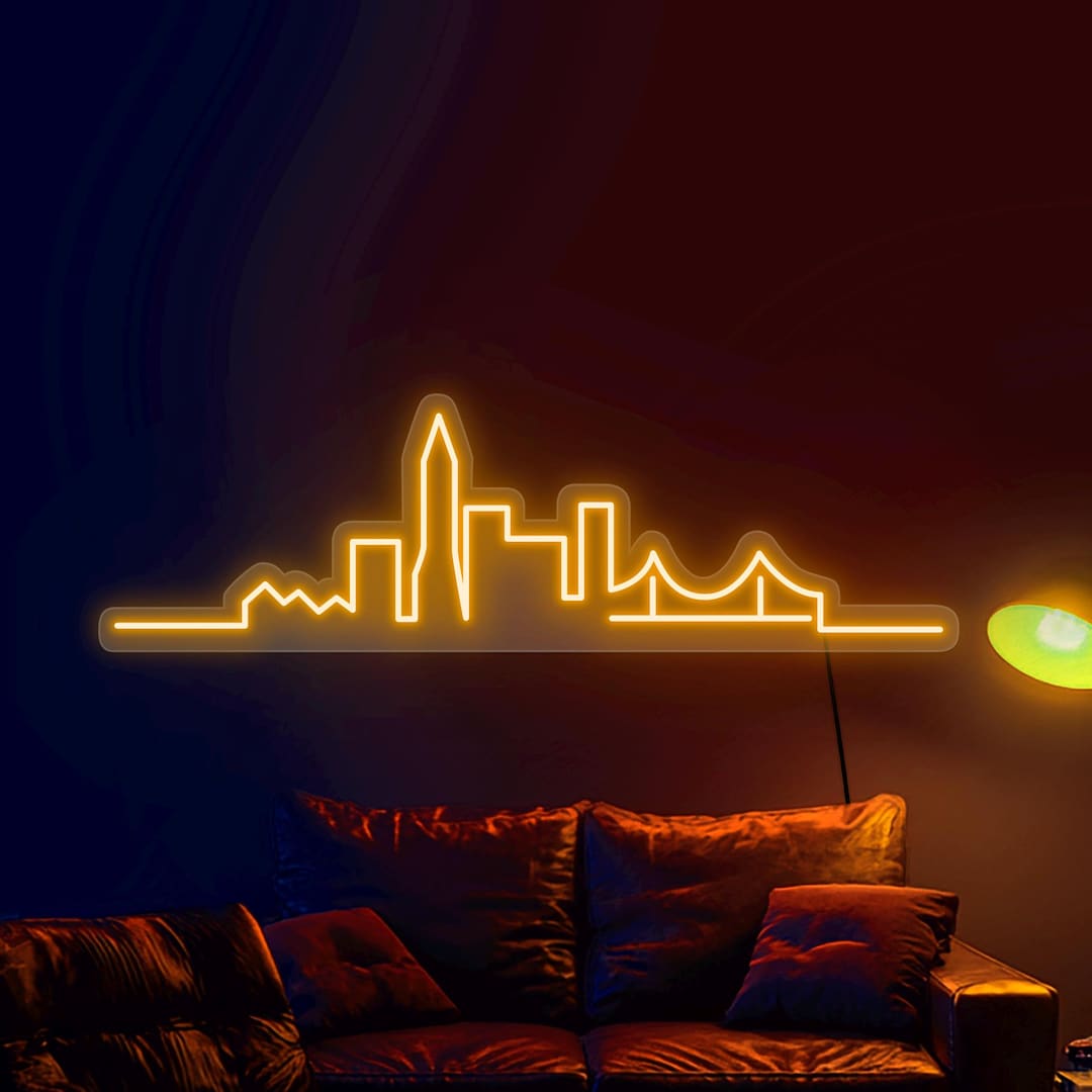 City Neon Sign,city Neon Light,city Led Sign,skyline Neon Sign,skyline ...