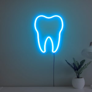Tooth Neon Sign,tooth Neon Light,dental Neon Sign,custom Dental Sign ...