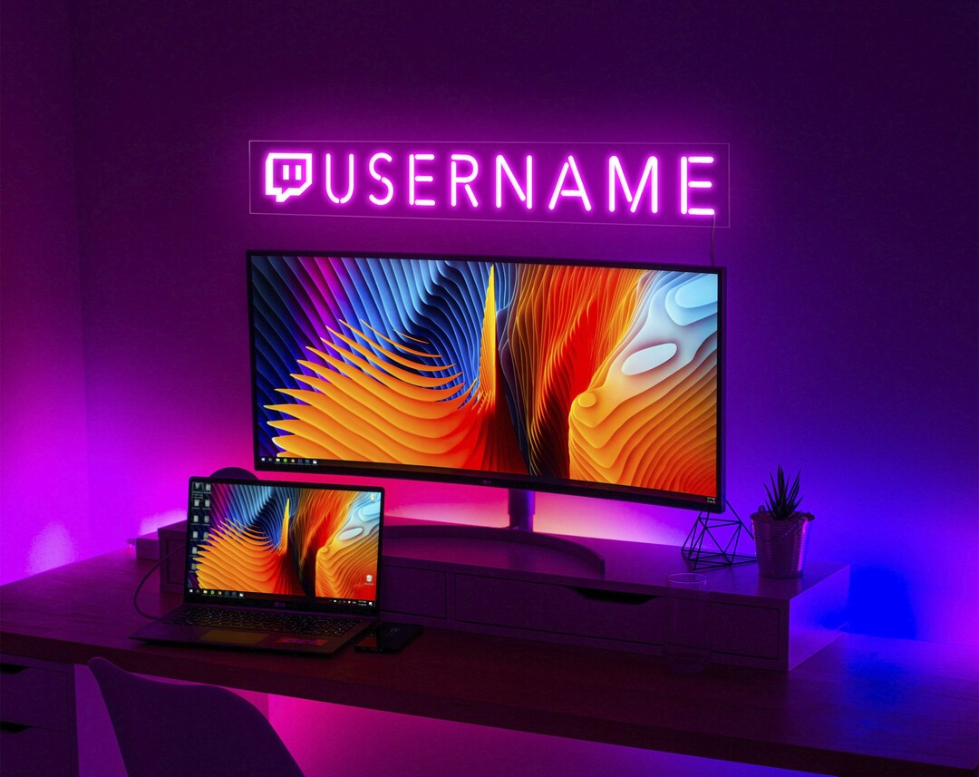 Custom Username Neon Sign, Username Led Sign, Gamer Tag Light Sign ...