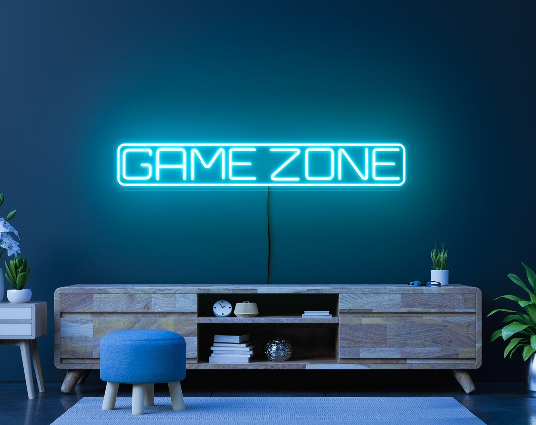 Game Zone Neon Sign, Game Zone Neon Light, Game Zone Wall Sign, Game ...