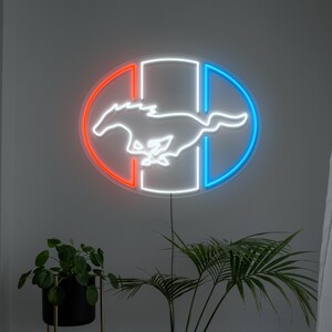 Ford Mustang Neon Sign,mustang Horse Led Sign, Mustang Neon Sign ...