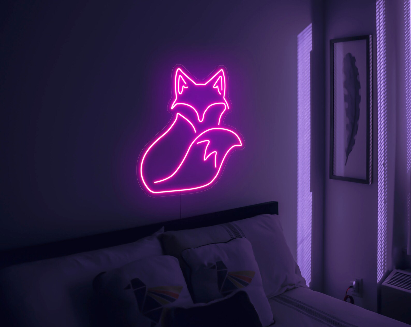 Fox Neon Sign,fox Led Sign,fox Light Sign,fox Wall Decor,fox Wall Art ...