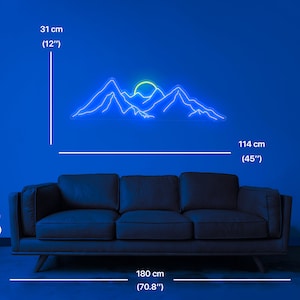 Mountain Neon Sign,mountain Led Sign,mountain Wall Art Neon,led Neon ...