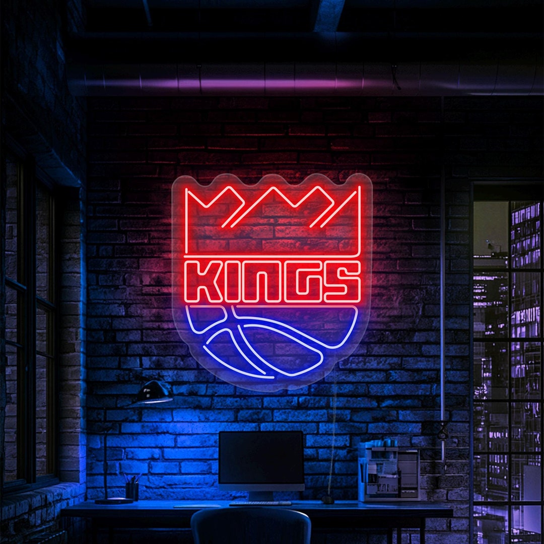 Sacramento Kings Sign, NBA Neon Signs, Basketball Led Sign, Basketball ...