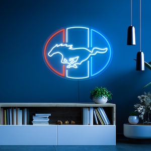 Ford Mustang Neon Sign,mustang Horse Led Sign, Mustang Neon Sign ...