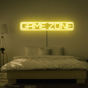 Game Zone Neon Sign, Game Zone Neon Light, Game Zone Wall Sign, Game ...