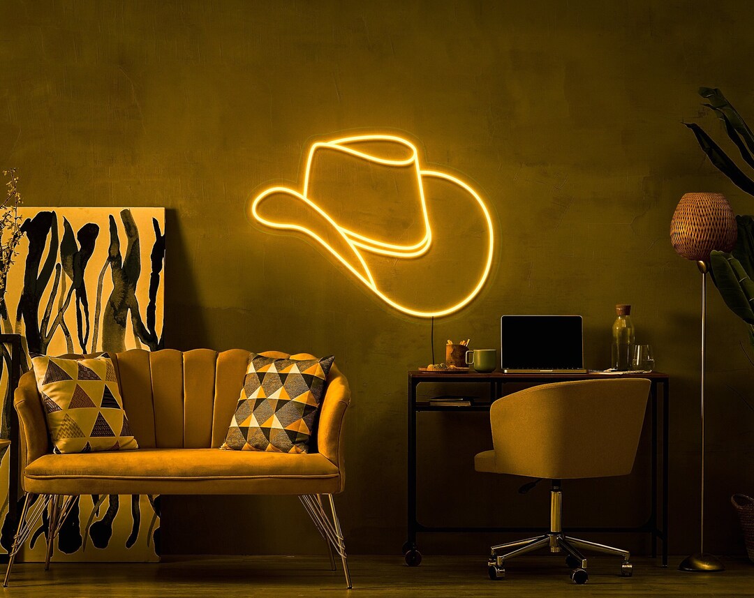 Cowboy Hat Neon Sign, Cowboy Led Neon Sign, Western Light up Sign ...