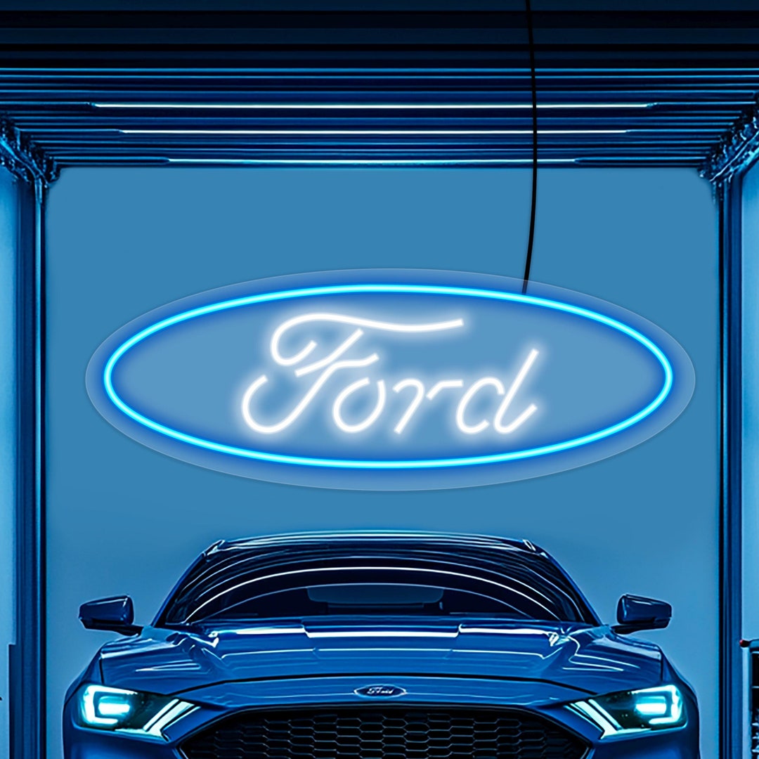 Ford Neon Sign, Ford Logo Led Sign,ford Garage Light up Sign,garage ...