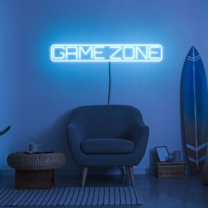 Game Zone Neon Sign, Game Zone Neon Light, Game Zone Wall Sign, Game ...