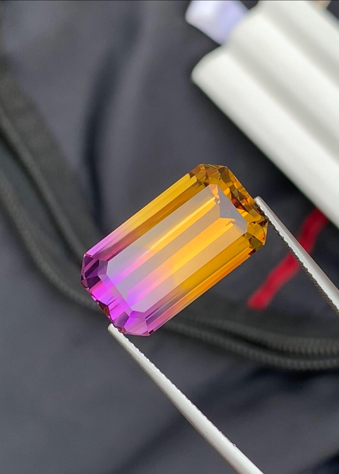 21 Carat Ametrine, Emerald Cut Ametrine, Combination of Amethyst ...