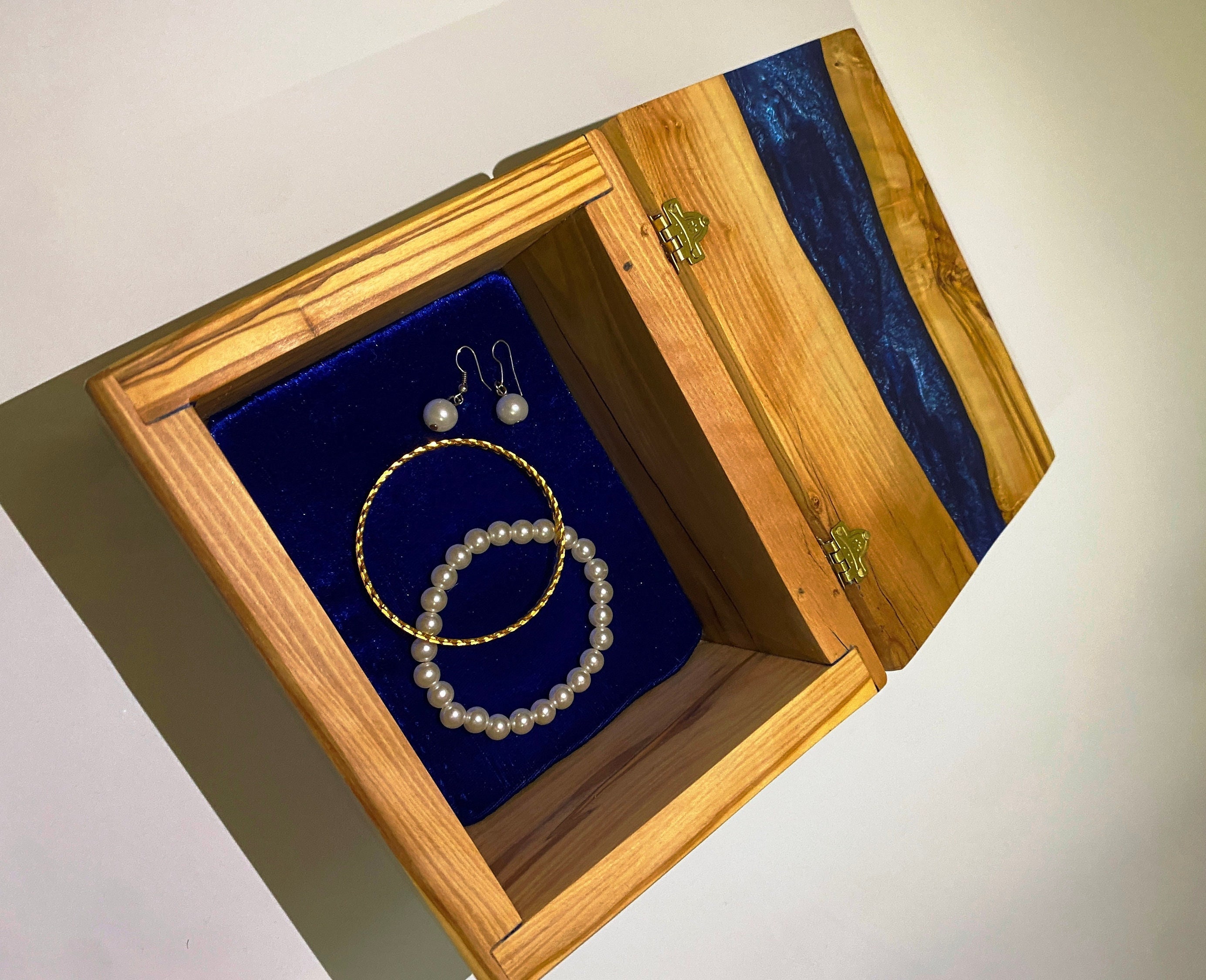 Storage & Organization Epoxy Resin Box lll Olive Wood Epoxy Box lll ...