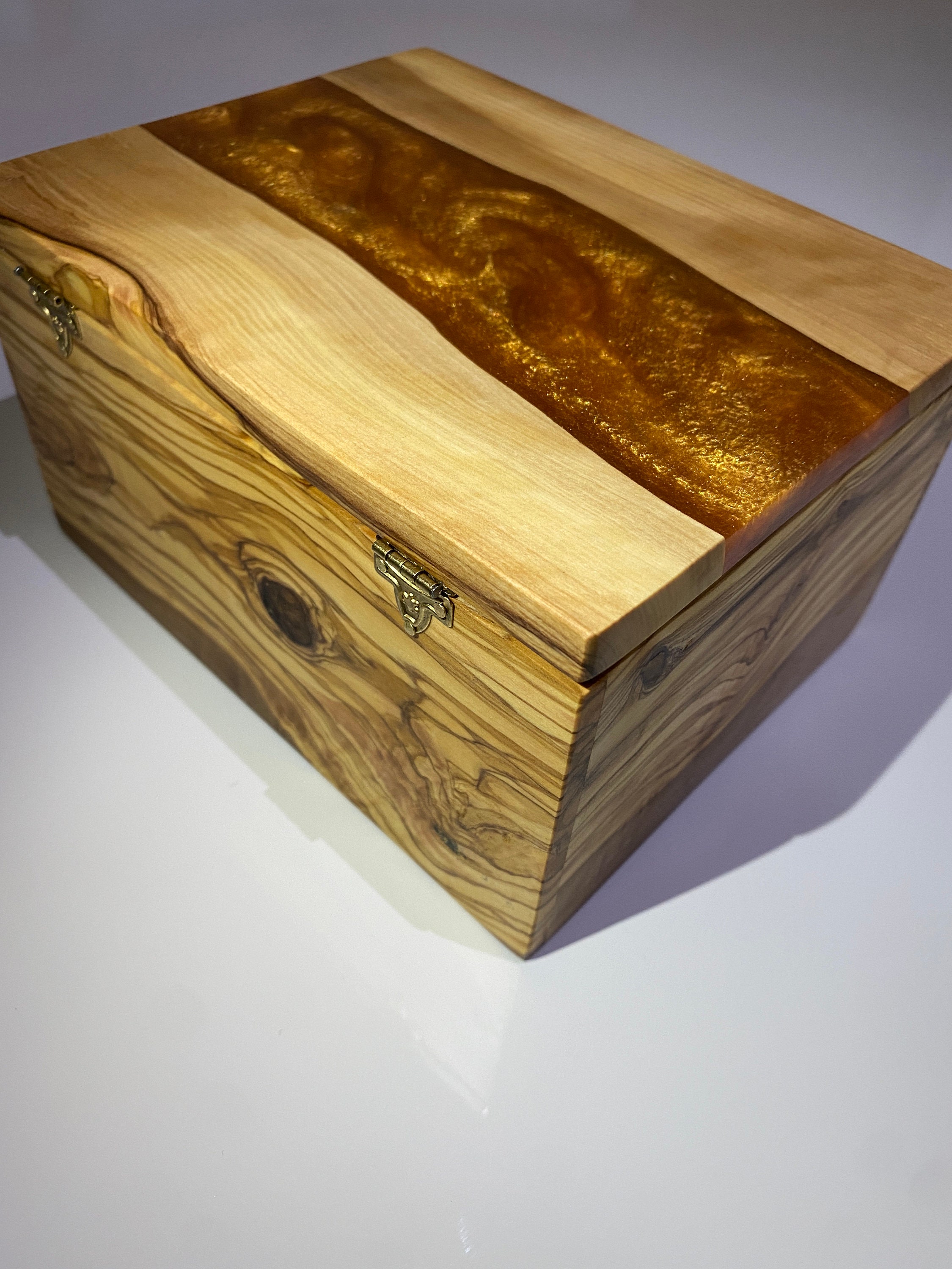 Storage & Organization Epoxy Resin Box lll Olive Wood Epoxy Box lll ...