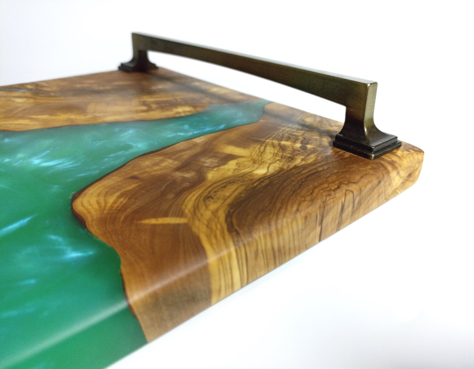 Epoxy Serving Tray / XL Charcuterie Board / Green Epoxy Resin - Etsy