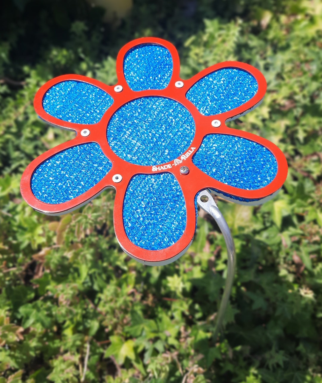 7.5 Inch Small Flower, Red Frame With Blue 60% Shade Cloth - Etsy