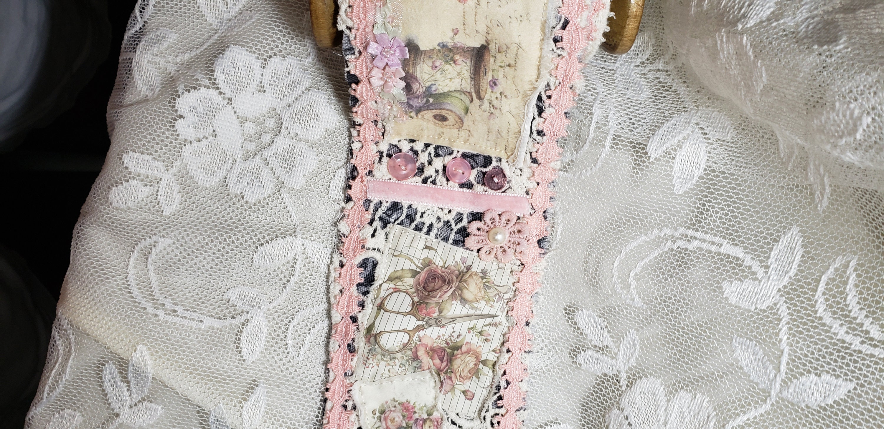 Snippet Roll in Pink Snippet Roll on Wood Spool Sewing - Etsy