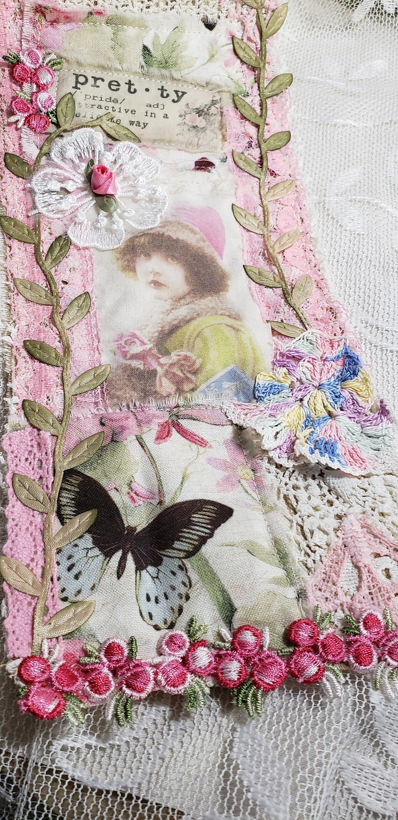 This is a Snippet Roll on a Mini Rolling Pin. Pink Snippet, Flowers and ...