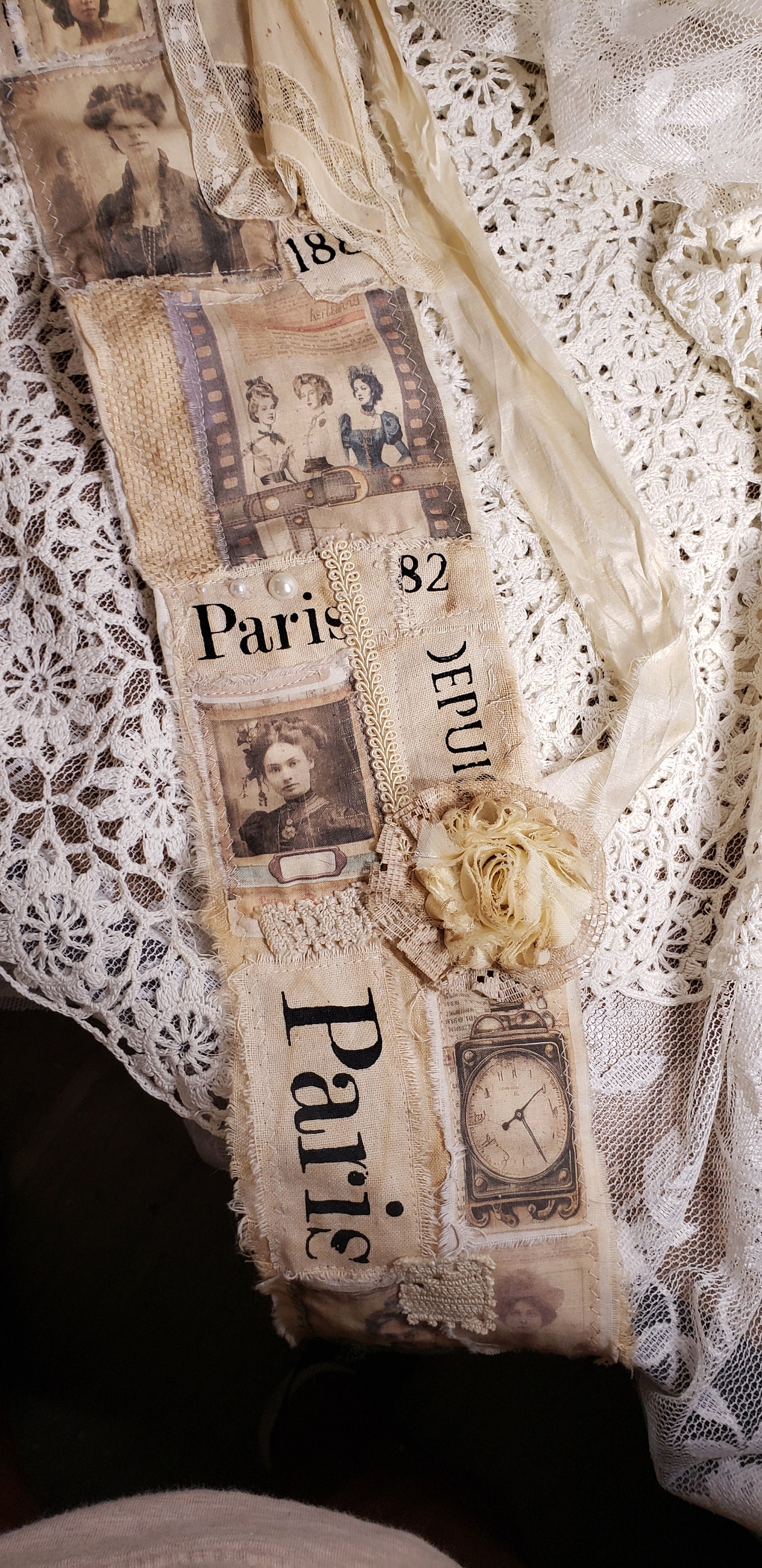 Paris Snippet Roll, Snippet Roll on Wood Spool, Vintage Look, Vintage ...