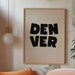 Denver Typography Art Print: Trendy Wall Decor (digital Download) - Etsy
