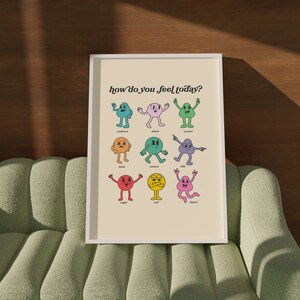 How Do You Feel Today Retro Quote, Digital Prints Wall Art, Digital ...