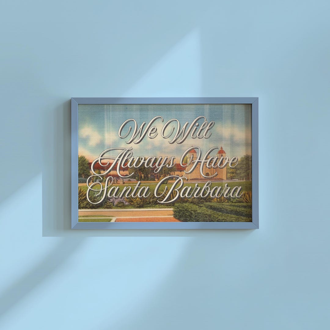 Santa Barbara Art Print, UCSB Poster, Santa Barbara Decor, Santa ...