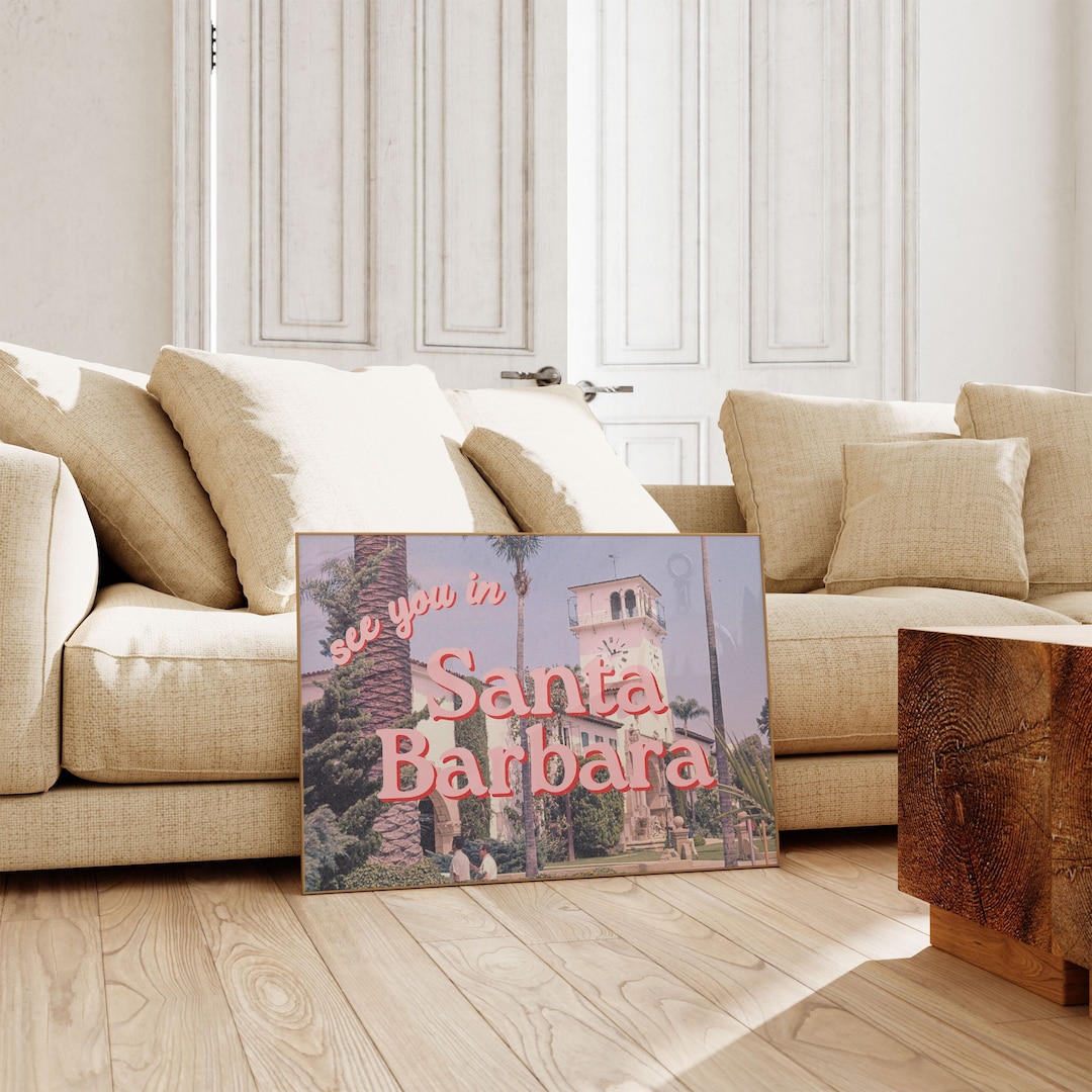 Santa Barbara Poster, California Poster, Santa Barbara Print, Santa ...