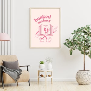 Booked and Busy, Retro Quote, Digital Prints Art, Downloadable Art ...