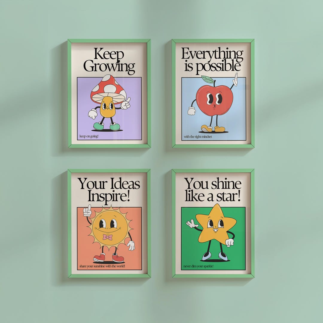 Kids Room Prints Set - Inspirational Nursery and Playroom Posters - Etsy